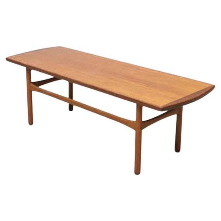 Rectangle Mid Century Teak Coffee Table For Sale at 1stDibs