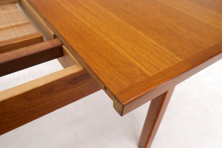 Rectangle Round Corners Teak Midcentury Danish Modern Dining Table Pop ...