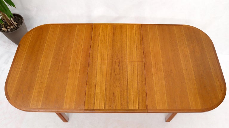 Rectangle Round Corners Teak Midcentury Danish Modern Dining Table Pop ...