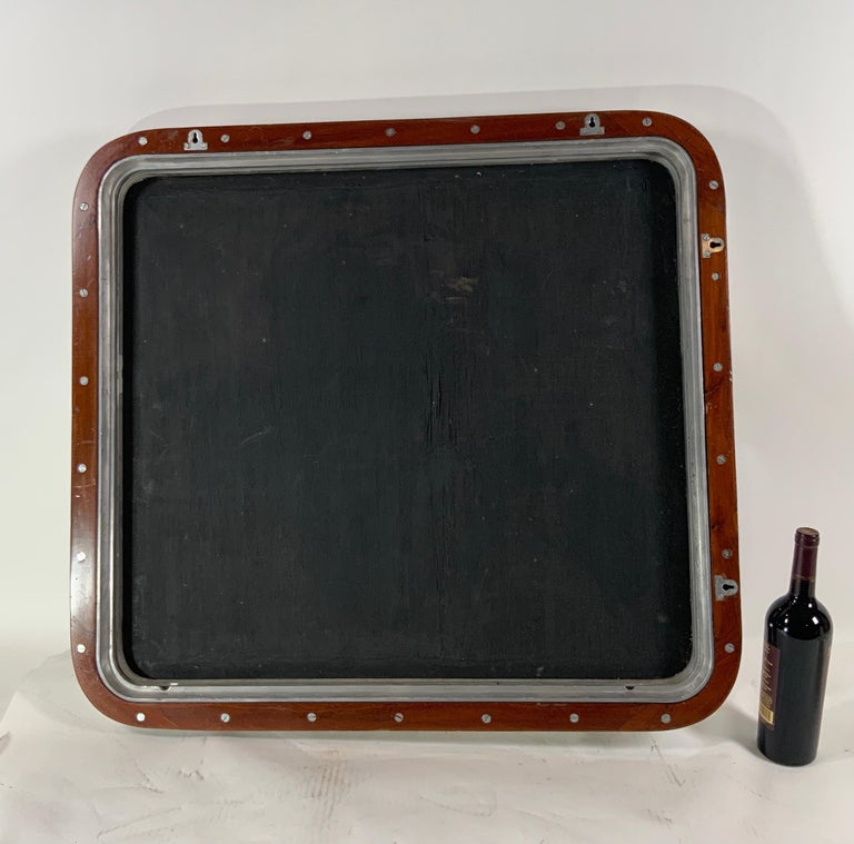 Rectangular Aluminum Ship's Porthole Mirror For Sale at 1stDibs