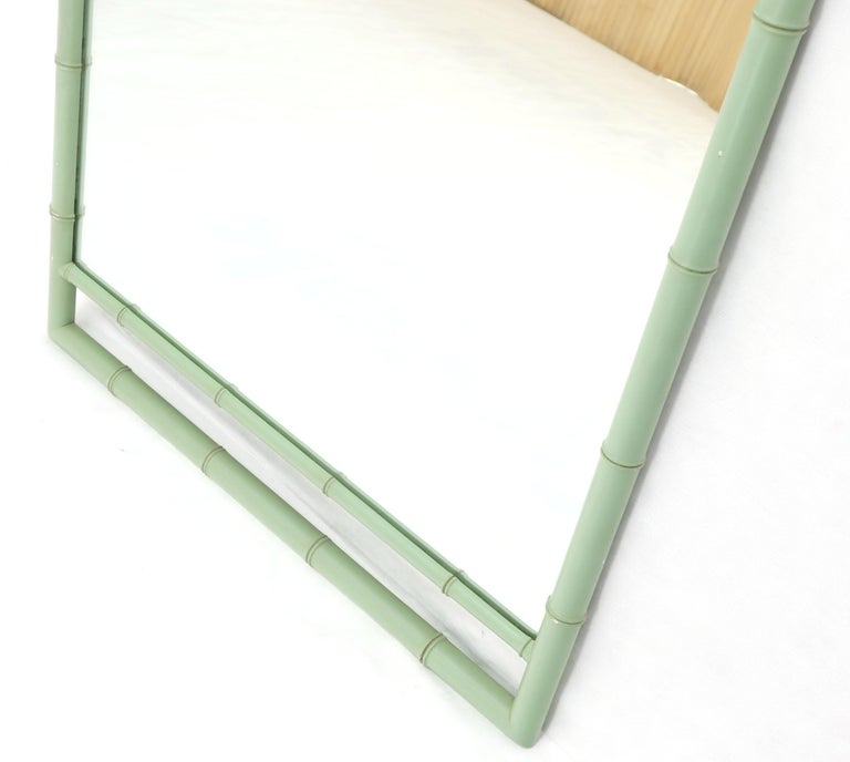 Rectangular Blue Lacquer Faux Bamboo Mirror by Kittinger Mandarin ...
