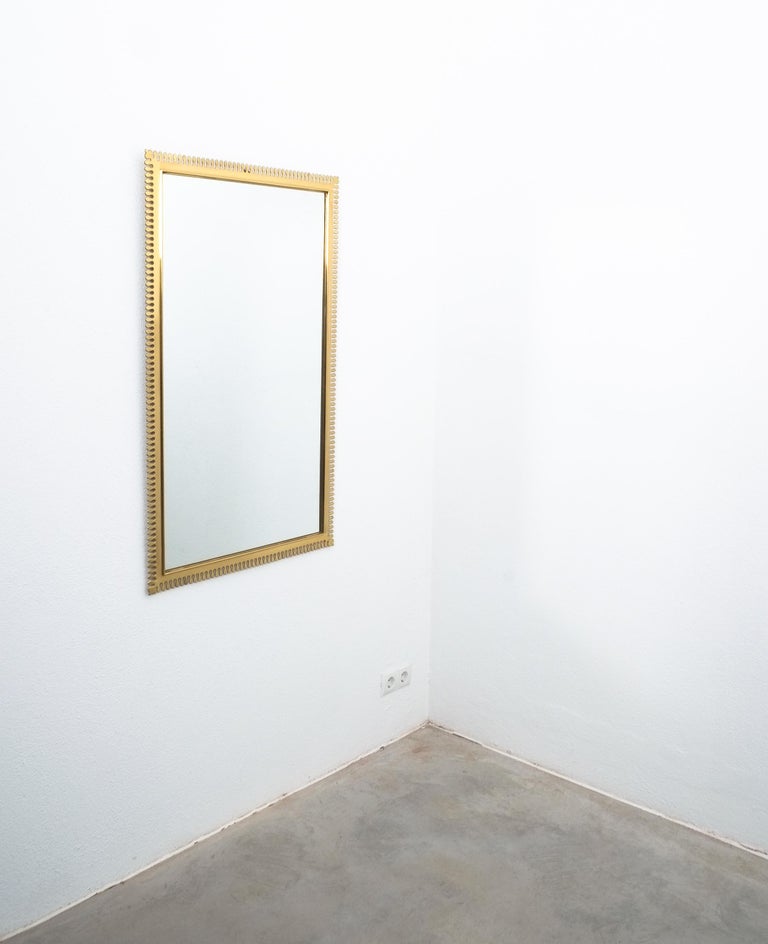 Rectangular Brass Mirror France, circa 1970 at 1stDibs