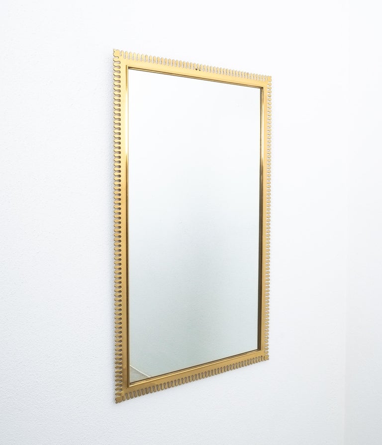 Rectangular Brass Mirror France, circa 1970 at 1stDibs