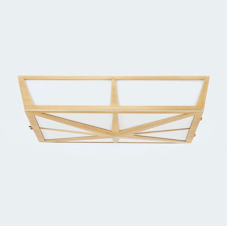 David Duncan Studio Rectangular Compass Flush Mount For Sale at 1stDibs