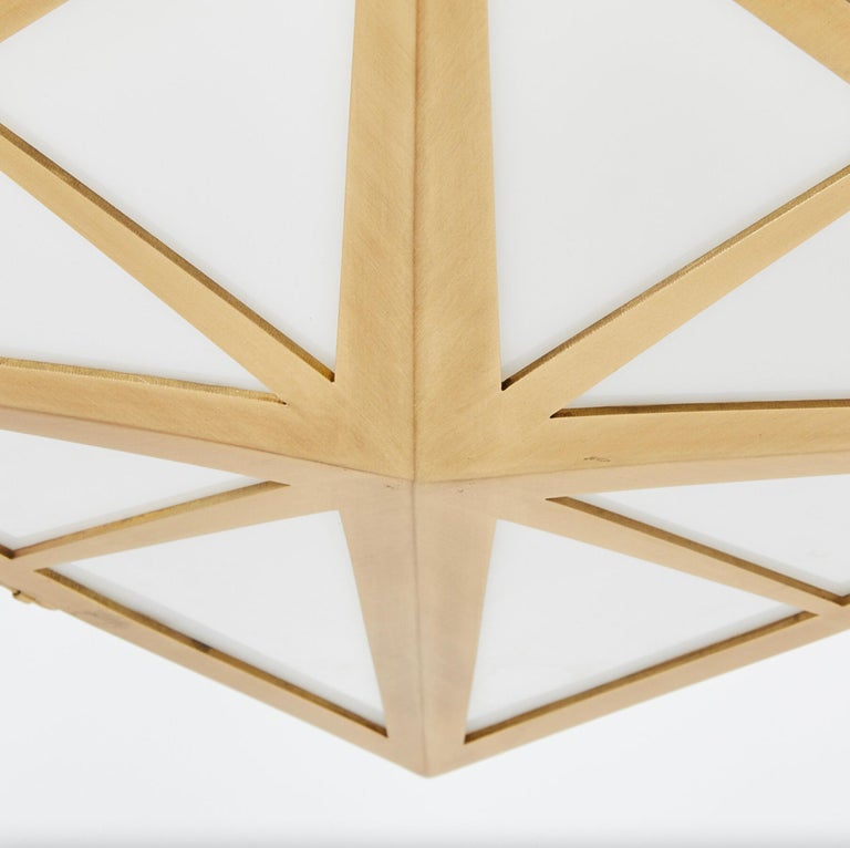 David Duncan Studio Rectangular Compass Flush Mount For Sale at 1stDibs