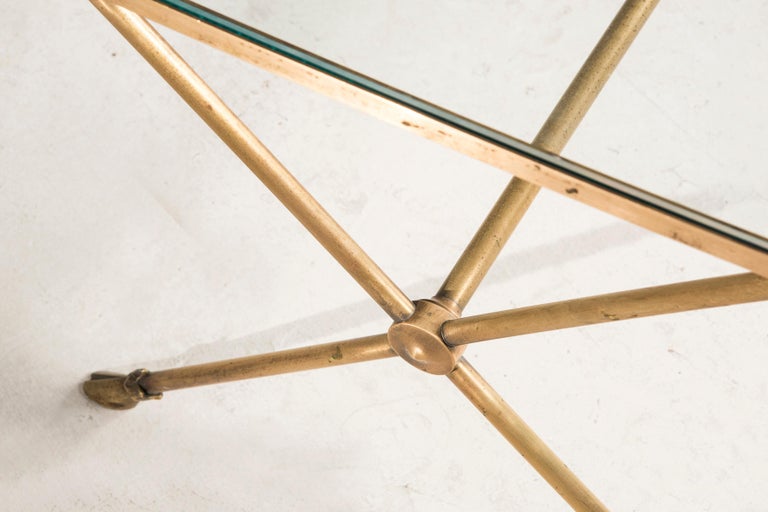 Rectangular glass coffee table For Sale at 1stDibs