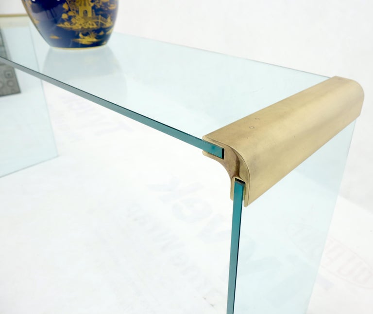 Rectangular Glass Console Table by Pace at 1stDibs