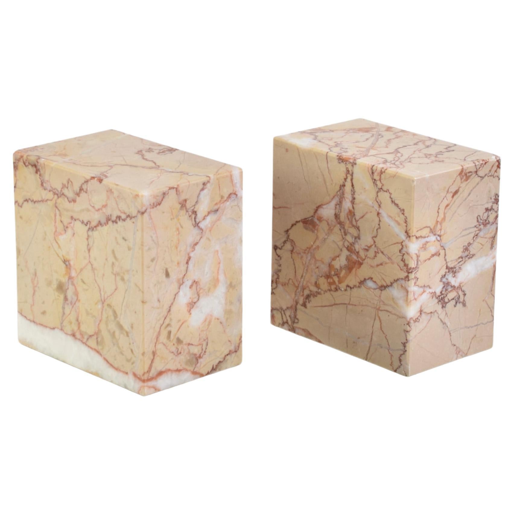 Cylinder Marble Bookends at 1stDibs