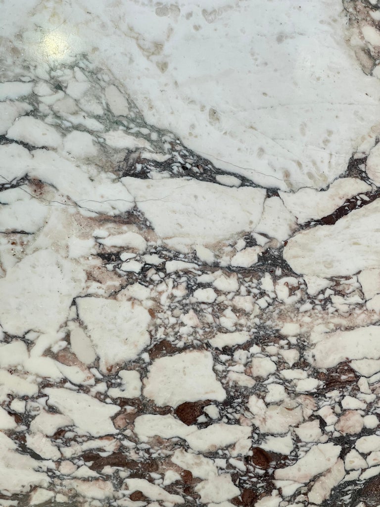 Rectangular Marble Cocktail Table on Chrome Base at 1stDibs