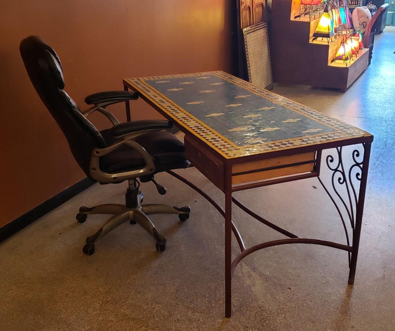 Rectangular Moroccan Mosaic Work Desk For Sale at 1stDibs | rectangular ...