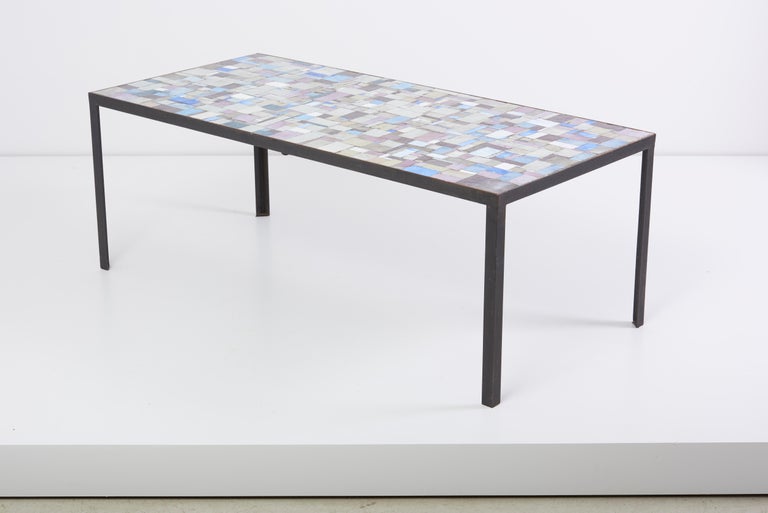 Rectangular Mosaic Coffee Table, Signed by WIRTH at 1stDibs