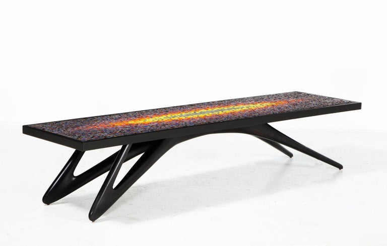 Rectangular Mosaic Table w/ Mosaic Top Offered by Vladimir Kagan Design ...