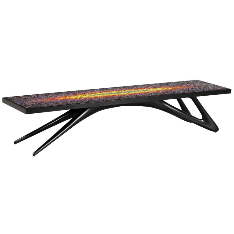 Rectangular Mosaic Table w/ Mosaic Top Offered by Vladimir Kagan Design ...