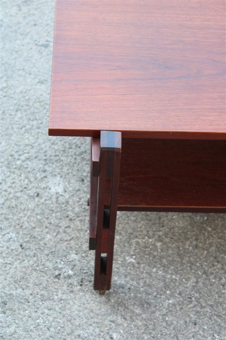 Rectangular Rational Midcentury Italian Design Teak Wood Coffee Table ...