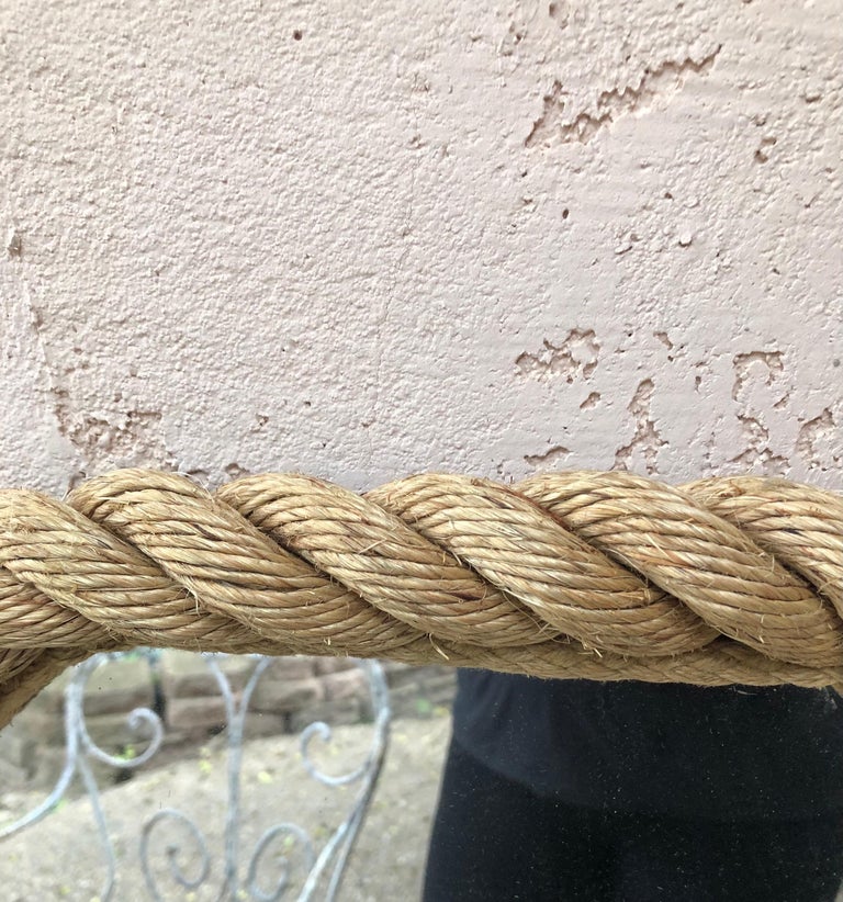 Rectangular Rope Mirror Adrien Audoux and Frida Minet, circa 1960 For ...