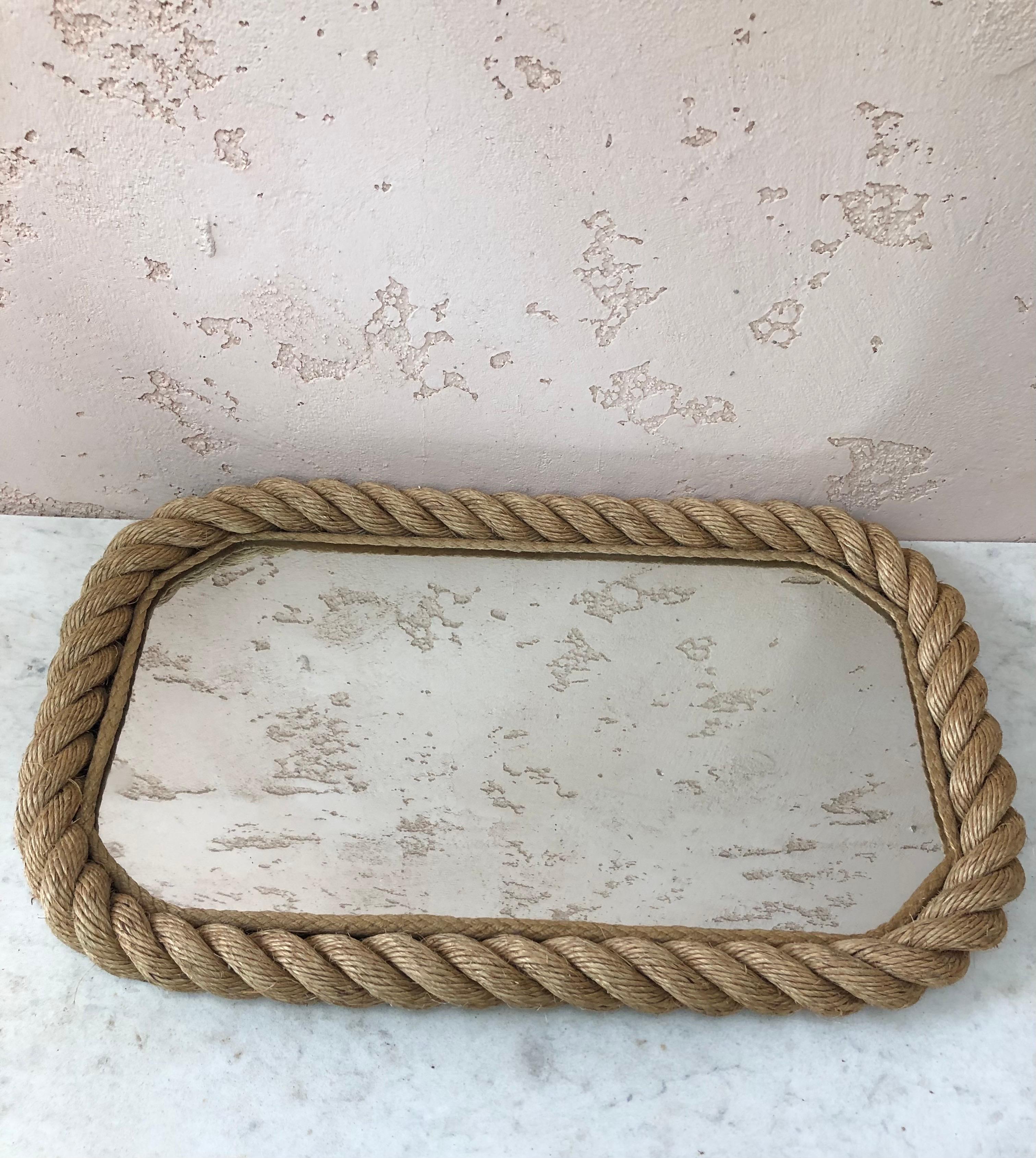 Rectangular Rope Mirror Adrien Audoux and Frida Minet, circa 1960 at ...