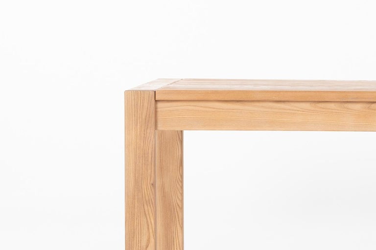 Rectangular Solid Elm Dining Table by Maison Regain, 1980 For Sale at ...