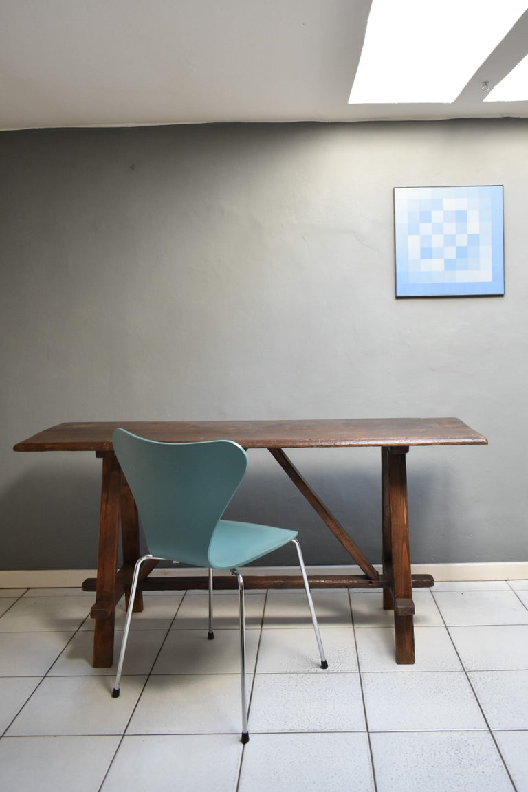 Rectangular Table Frattino Model in Fir Wood Dating Back to the End of ...