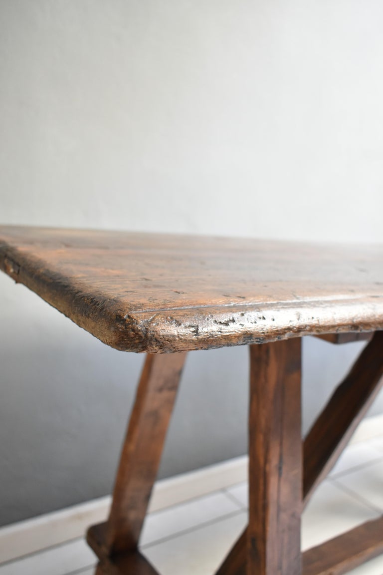 Rectangular Table Frattino Model in Fir Wood Dating Back to the End of ...