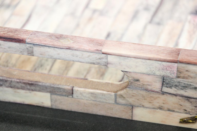 Rectangular Tessellated White Bone Inlaid Serving Tray Made in India ...