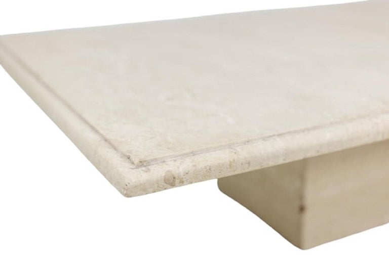 Rectangular Travertine Coffee Table, 1980s For Sale at 1stDibs