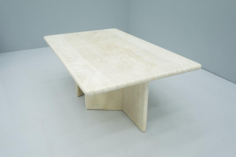 Rectangular Travertine Coffee Table, Italy, 1970s at 1stDibs