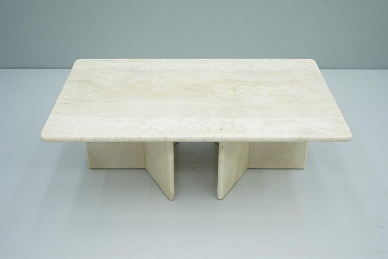 Rectangular Travertine Coffee Table, Italy, 1970s at 1stDibs