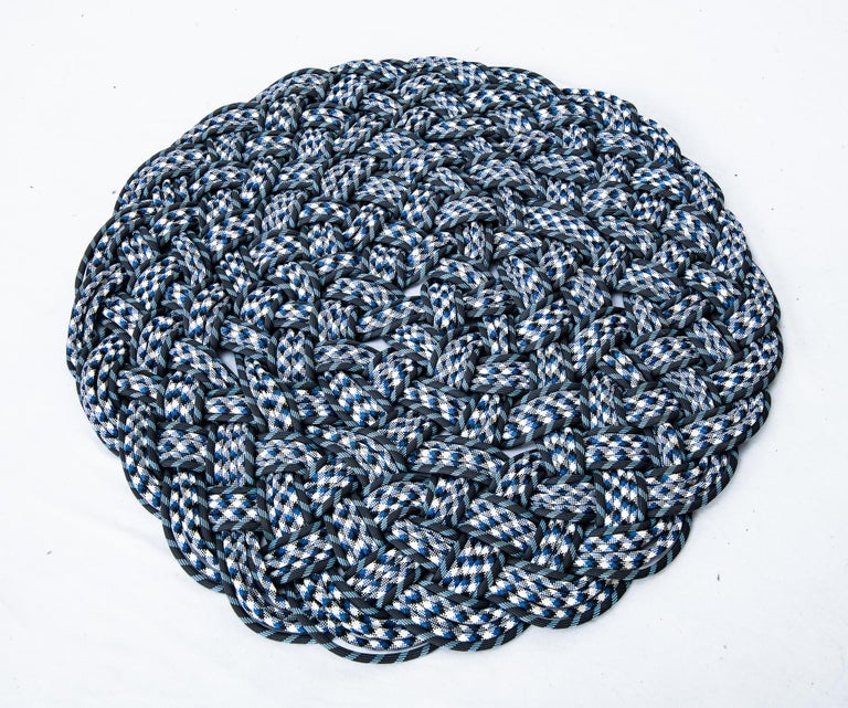 Recycled Nautical Marine Sailing Rope Woven Spot Rug / Mat For Sale at ...