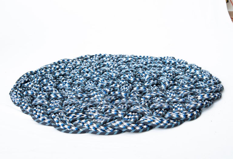 Recycled Nautical Marine Sailing Rope Woven Spot Rug / Mat For Sale at ...