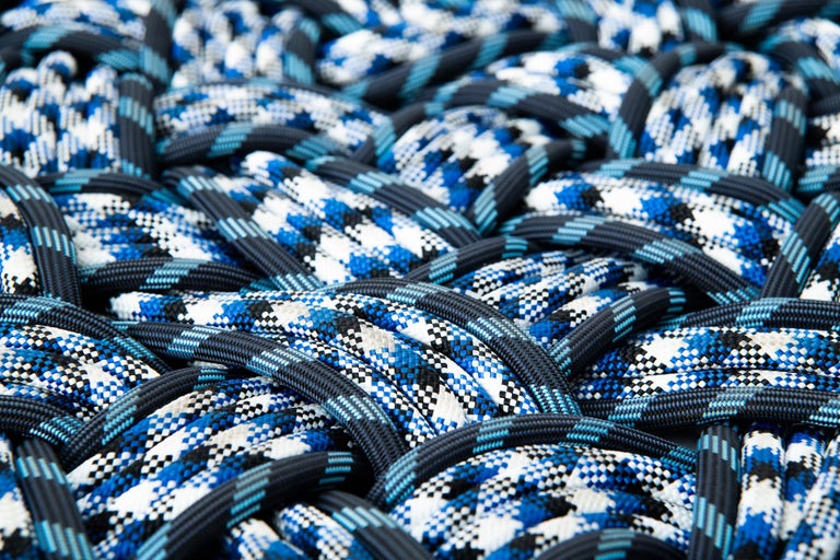 Recycled Nautical Marine Sailing Rope Woven Spot Rug / Mat For Sale at ...