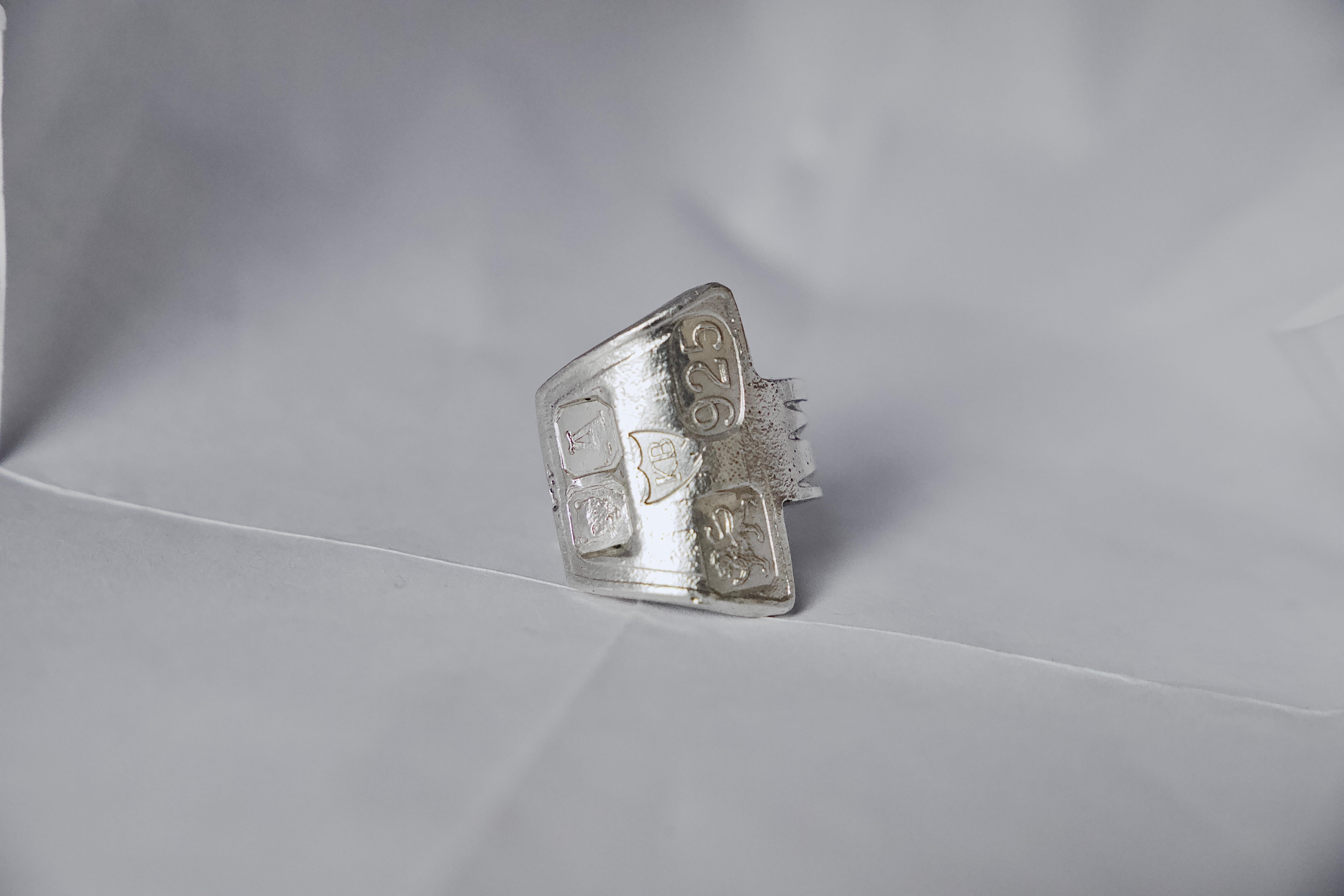 Recycled Sterling Silver The Key of Unbreaking Ring by Karthur Studio ...