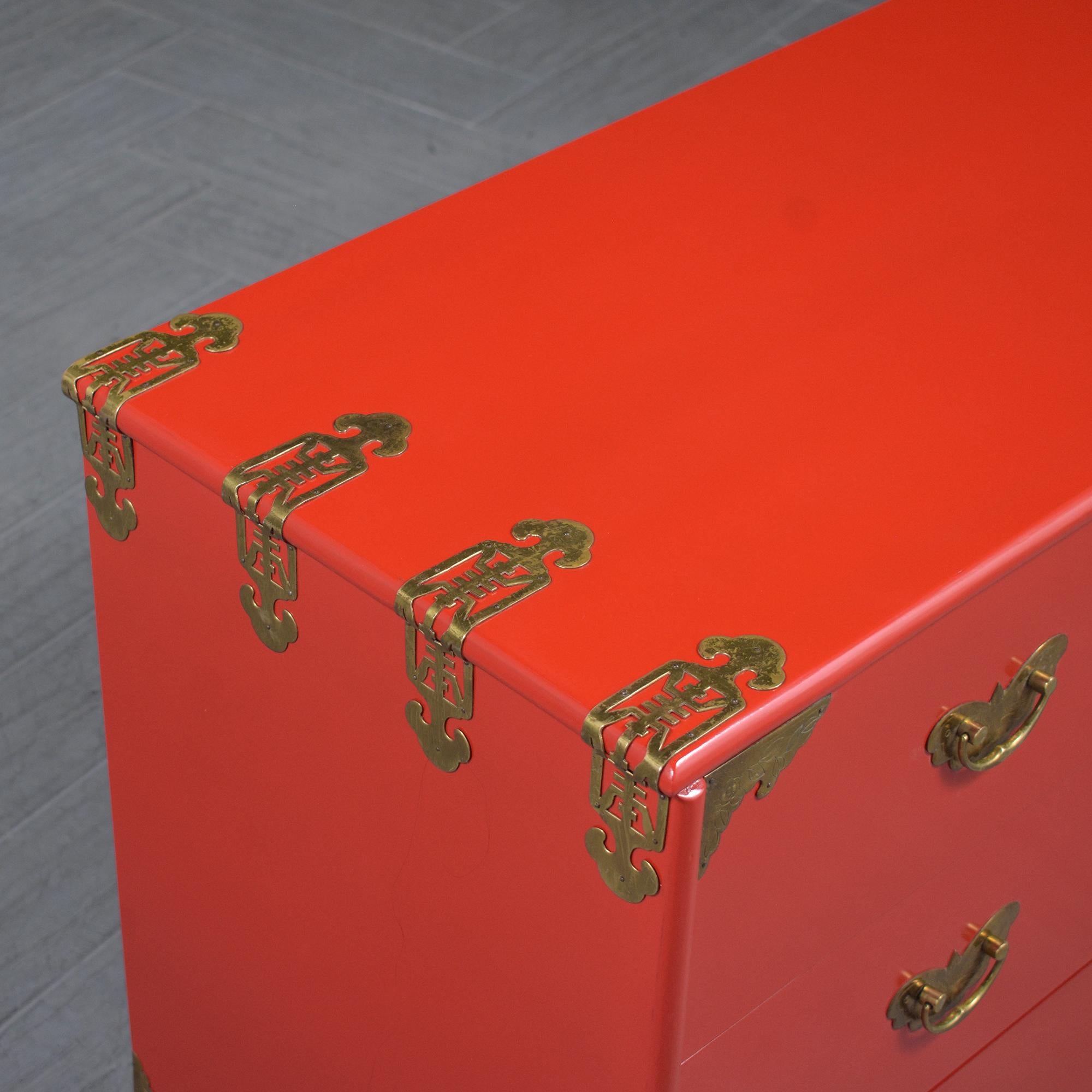 Red 1970s Vintage Chest of Drawers For Sale at 1stDibs