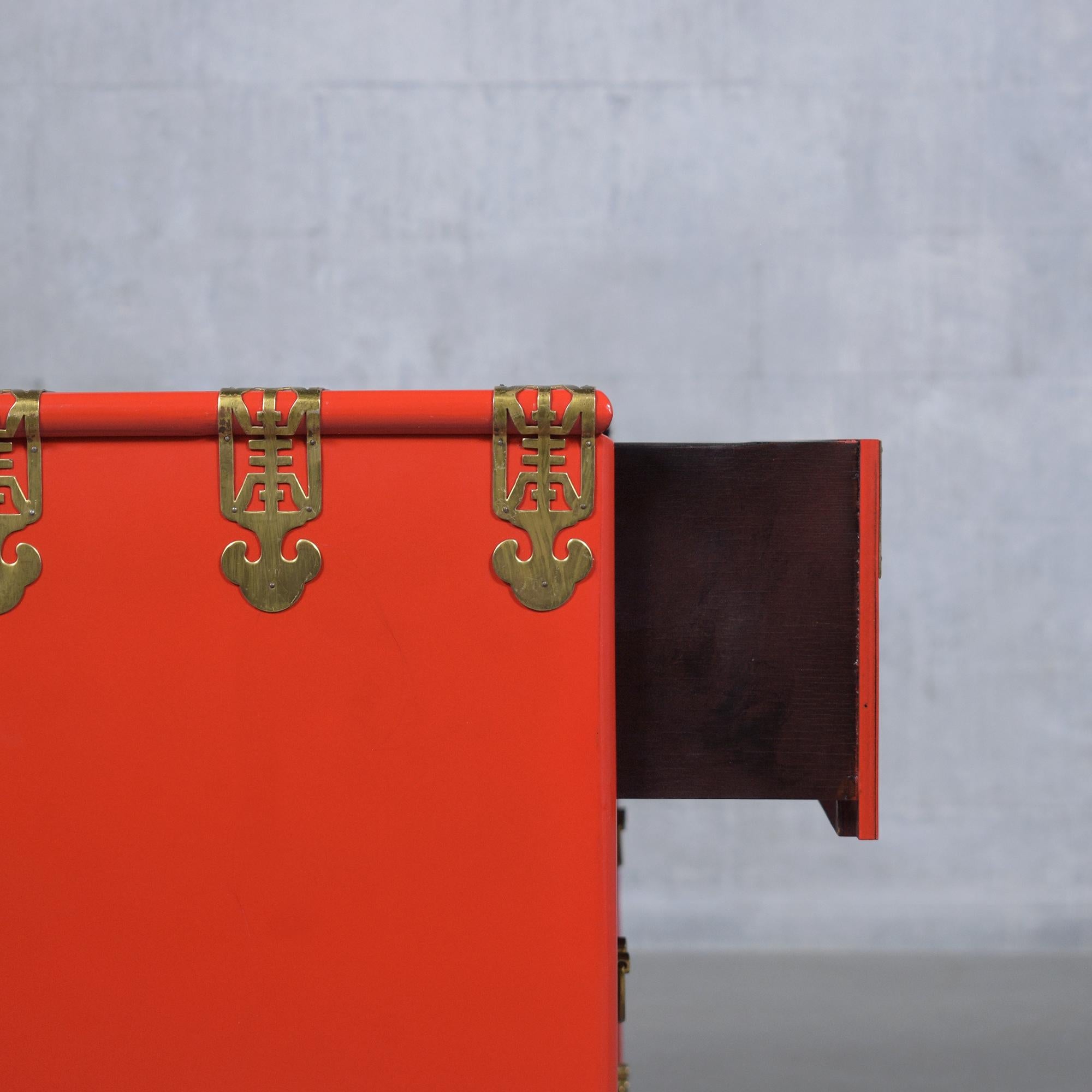 Red 1970s Vintage Chest of Drawers For Sale at 1stDibs