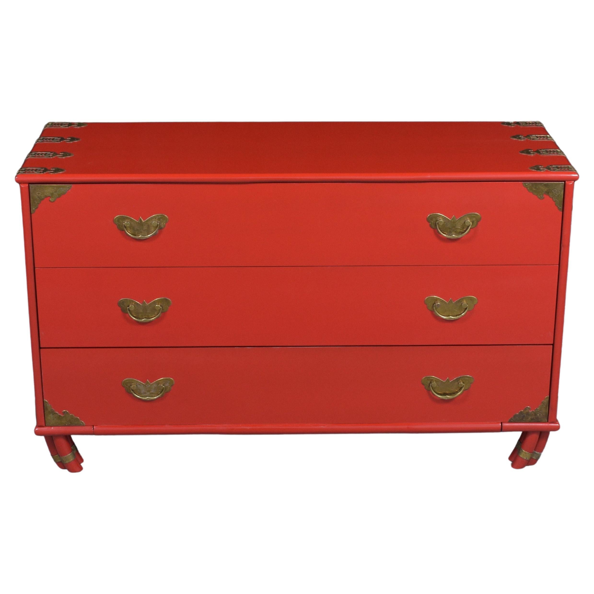 Red 1970s Vintage Chest of Drawers For Sale at 1stDibs
