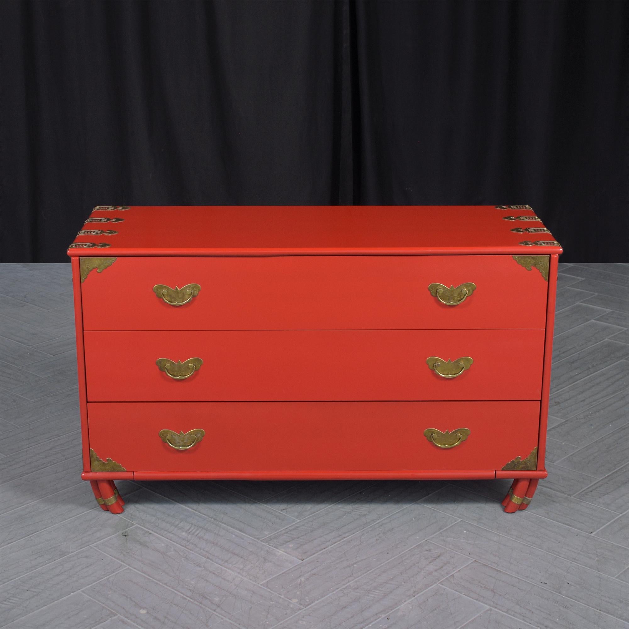 Red 1970s Vintage Chest of Drawers For Sale at 1stDibs