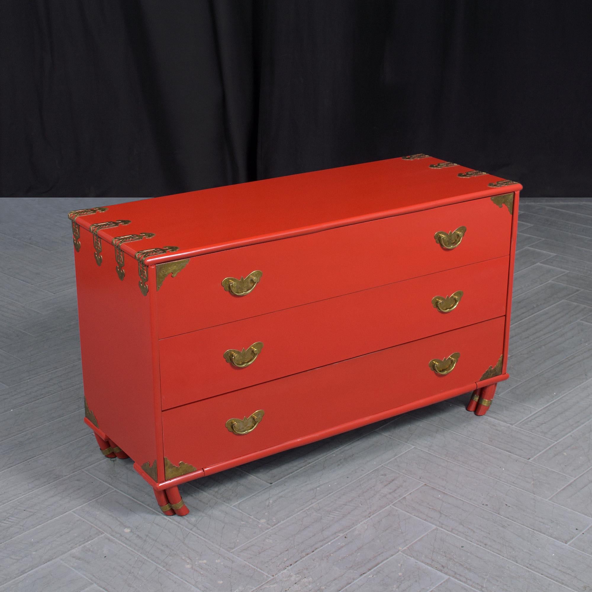 Red 1970s Vintage Chest of Drawers For Sale at 1stDibs