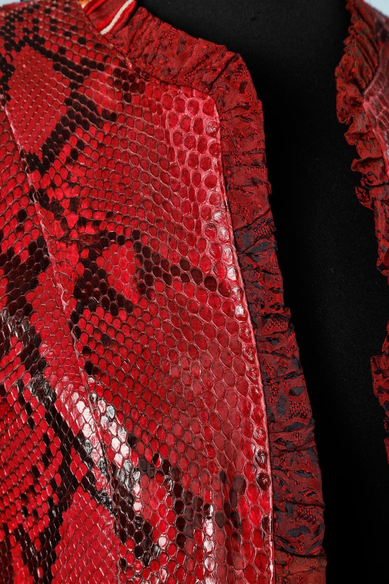 Red and black python jacket Shiro For Sale at 1stDibs