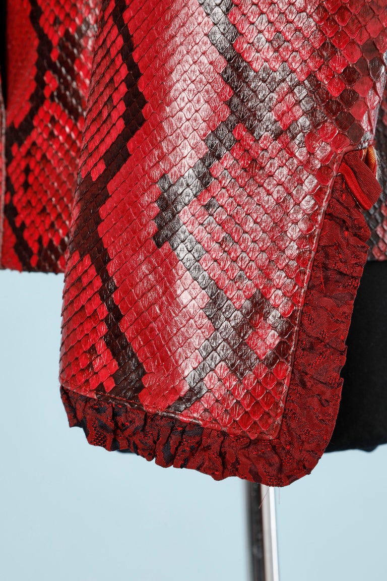 Red and black python jacket Shiro For Sale at 1stDibs