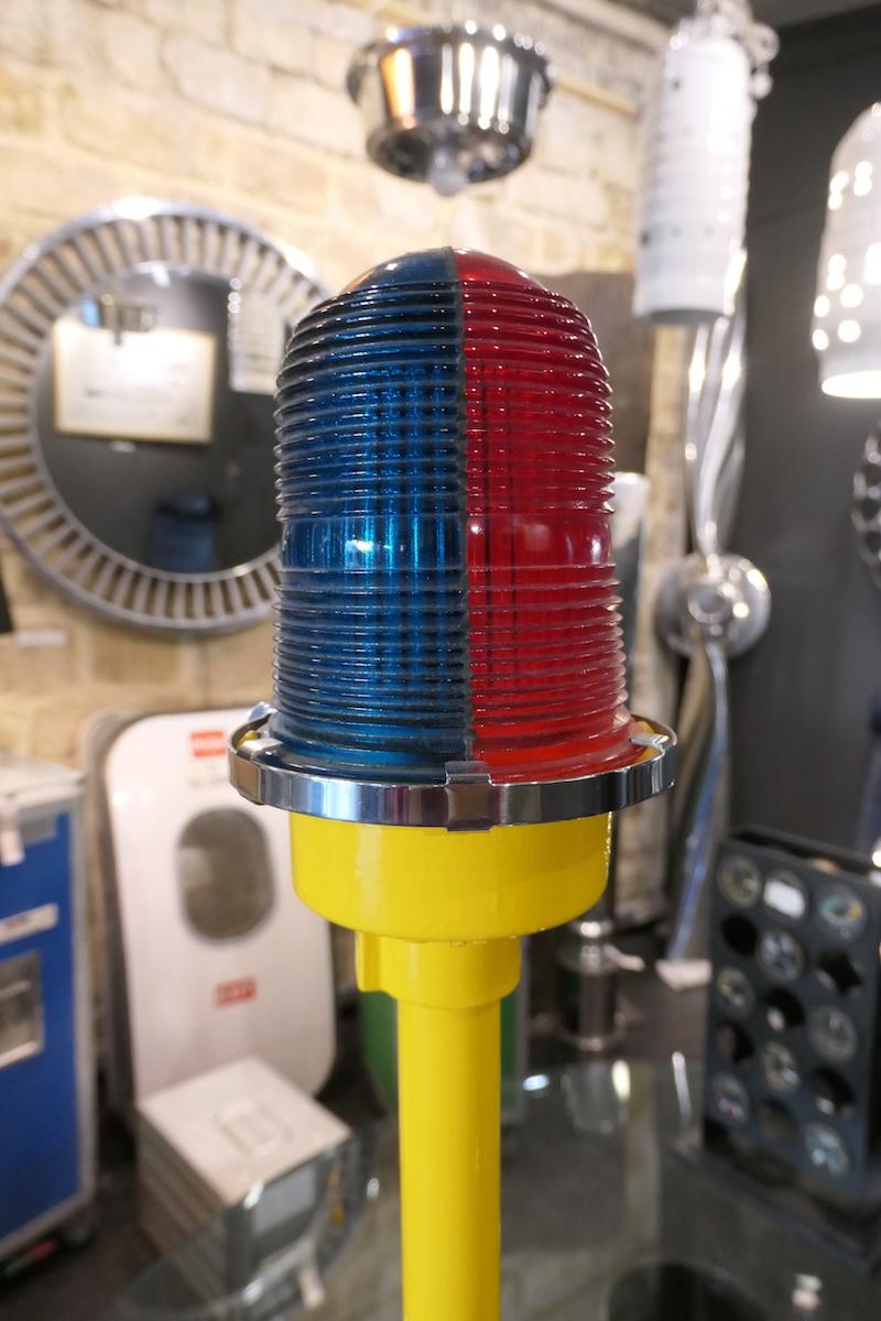 Red and Blue Aviation Runway Lamp For Sale at 1stDibs