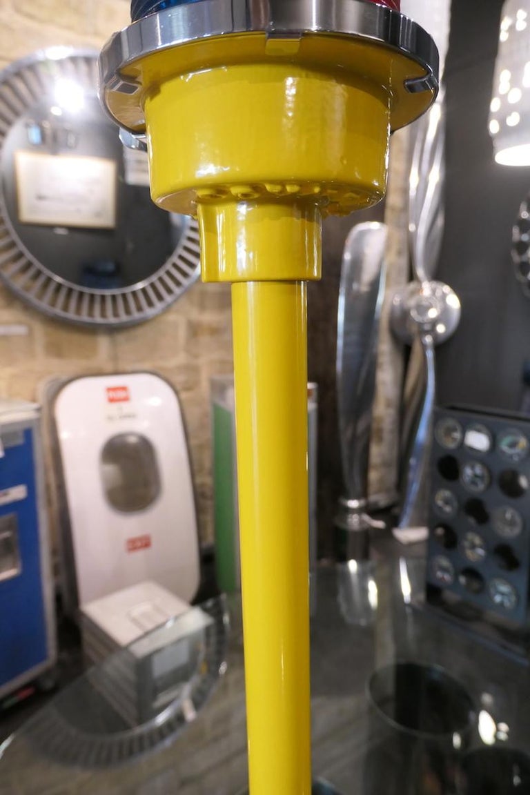 Red and Blue Aviation Runway Lamp For Sale at 1stDibs