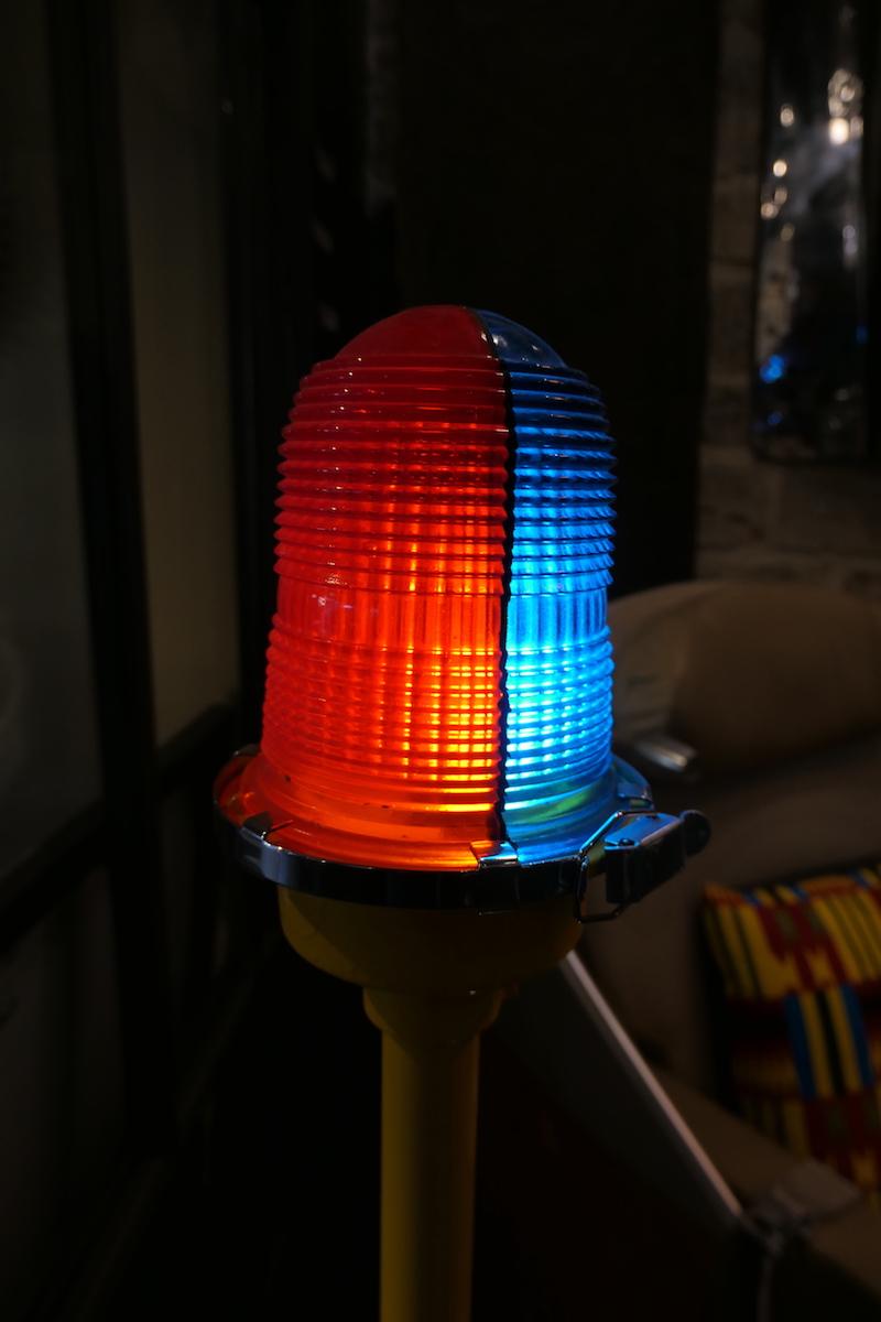Red and Blue Aviation Runway Lamp For Sale at 1stDibs