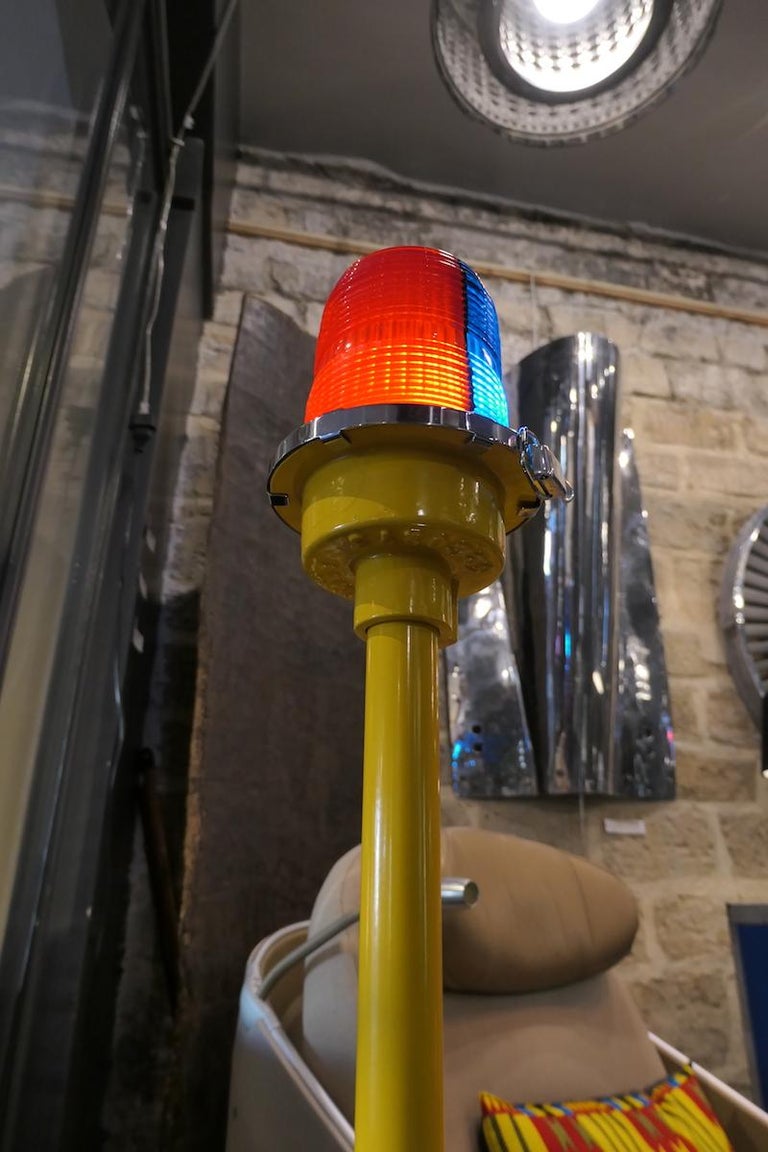 Red and Blue Aviation Runway Lamp For Sale at 1stDibs