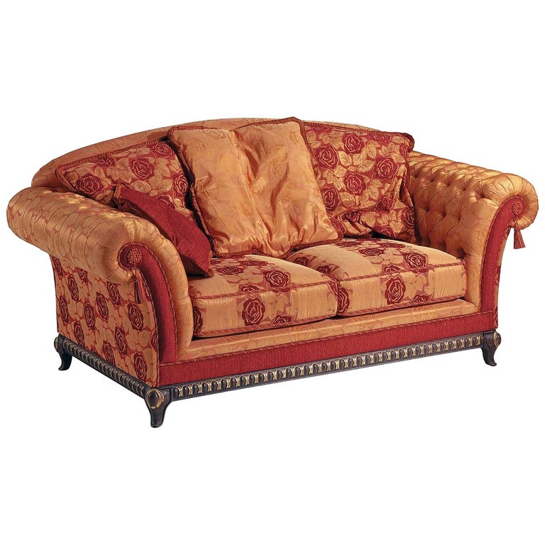 Red and Bronze Sofa For Sale at 1stDibs