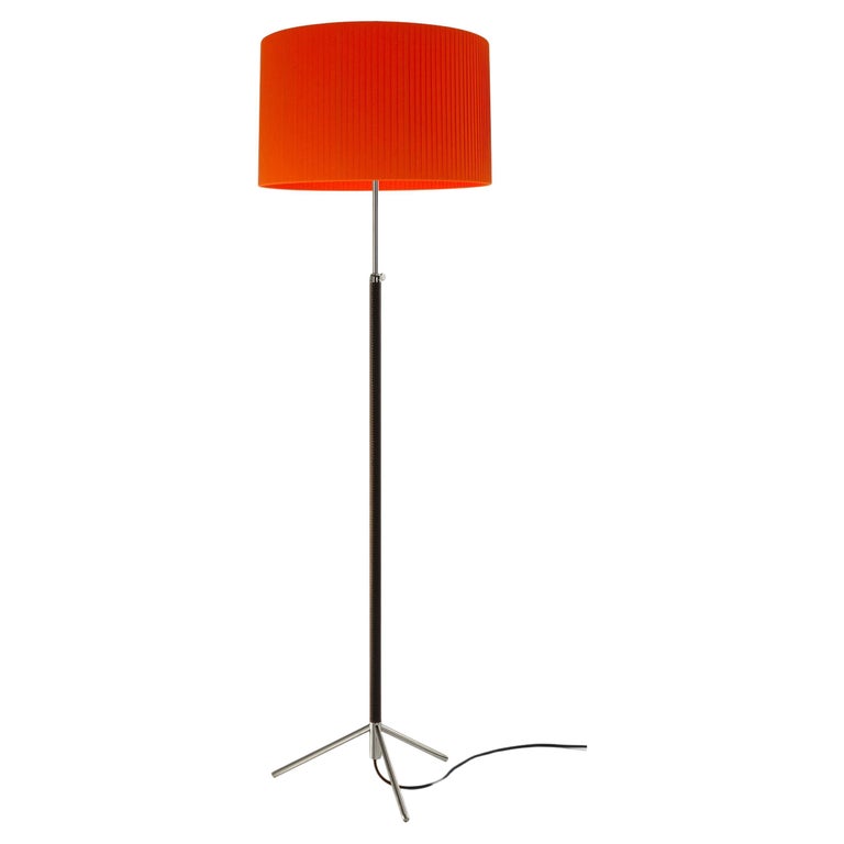 Red and Chrome Pie de Salón G2 Floor Lamp by Jaume Sans For Sale at 1stDibs