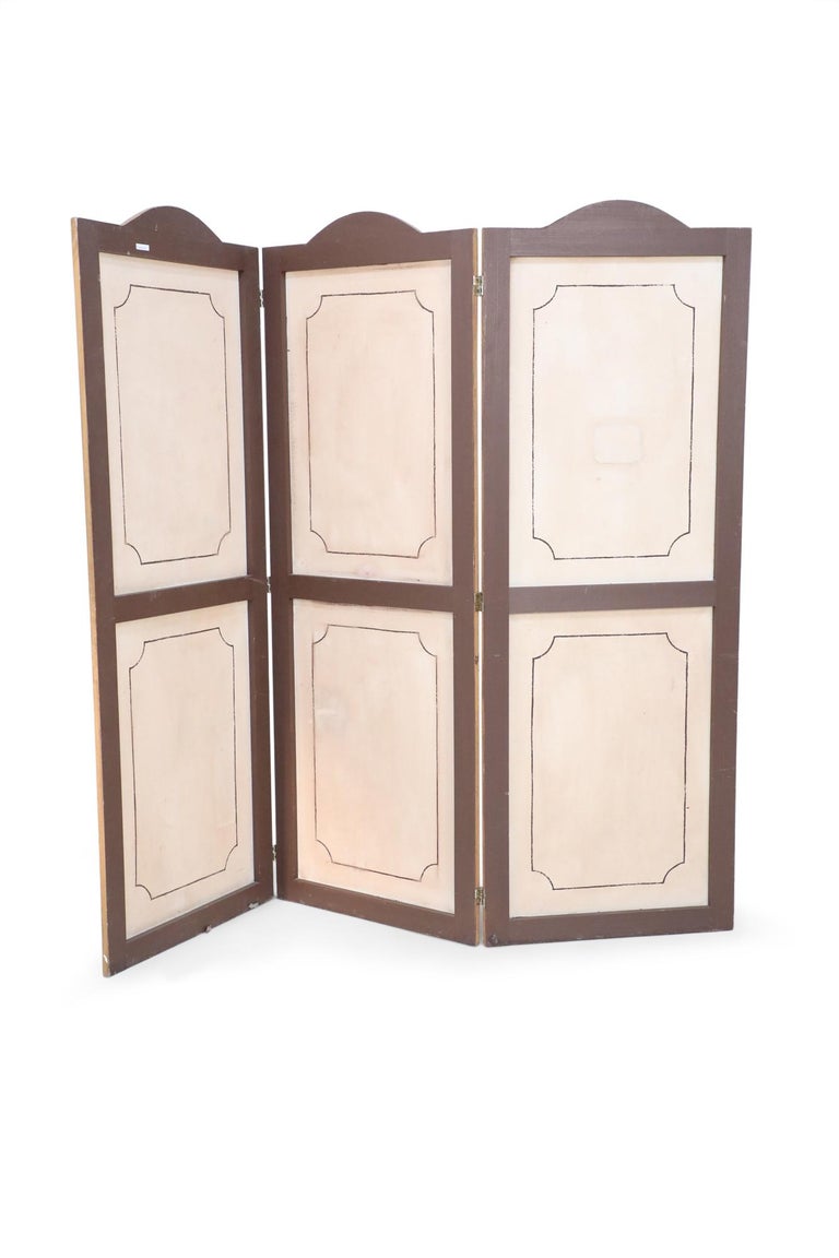 Red and Gold Chinoiserie Three Panel Screen For Sale at 1stDibs | panel ...