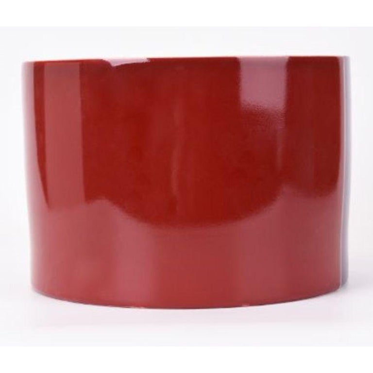 Red and Purple Porcelain Vase by WL CERAMICS For Sale at 1stDibs