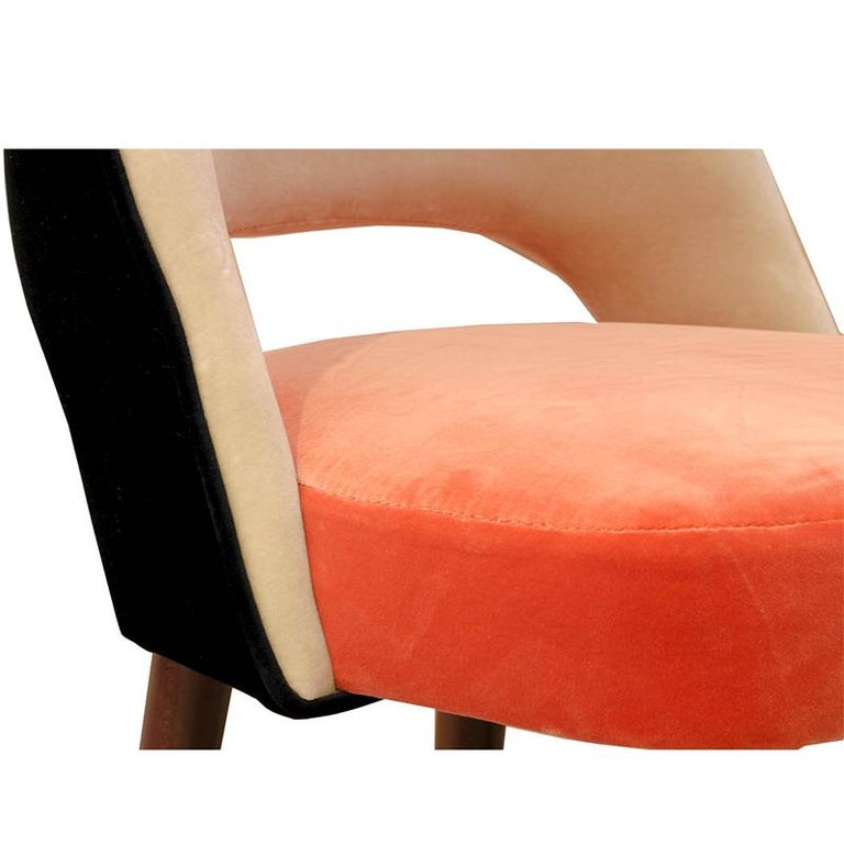 Midcentury Modern Style Velvet nd Brass Bar Stool La Habana Handcrafted ...