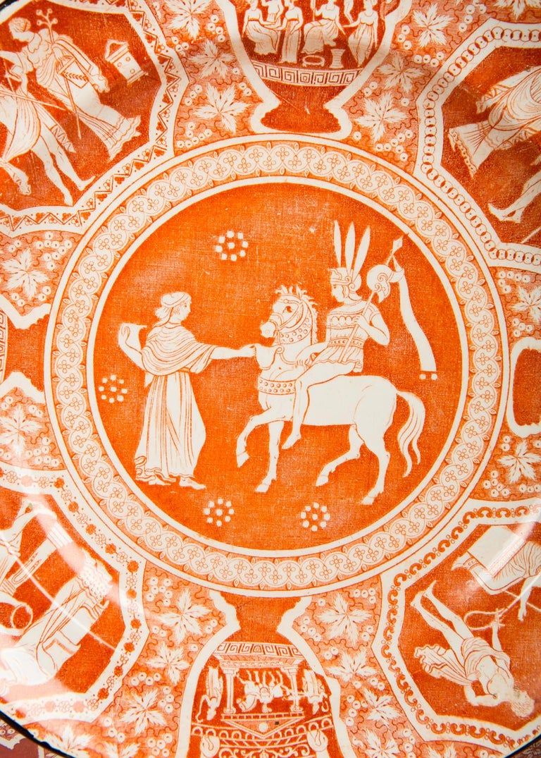 Red Antique Greek Ware Dishes Eight in a Neoclassical Pattern in Stock ...