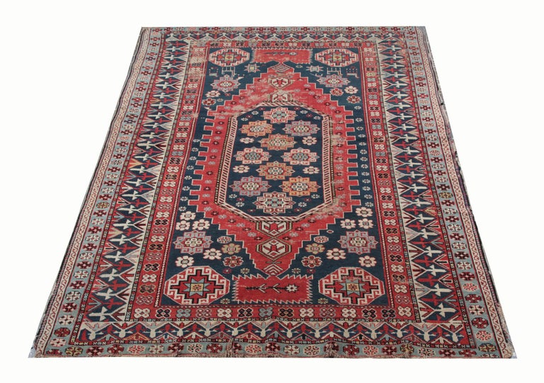 Red Area Rugs for Sale, Antique Rugs Caucasian Carpet, Wool Living Room ...