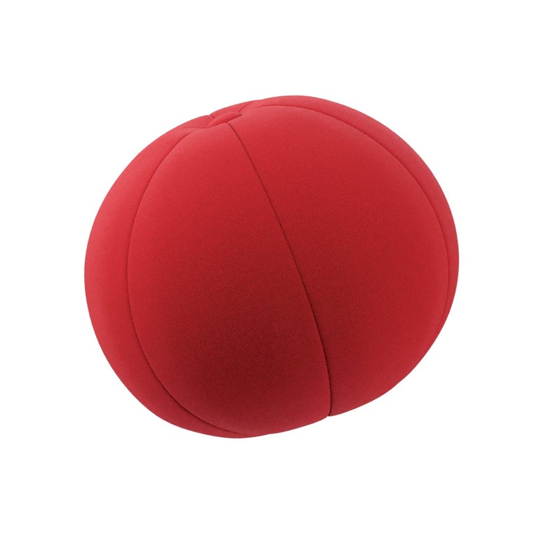 Red Ball Pillow, Bouclé Fabric For Sale at 1stDibs